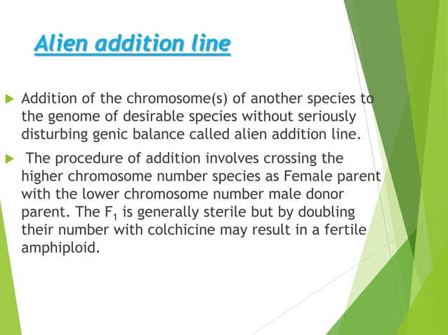 Intervarietal chromosomal substitution | PPTX | Gardening | Home & Garden