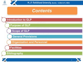 Good Laboratory Practices : General Provisions, Organization and ...