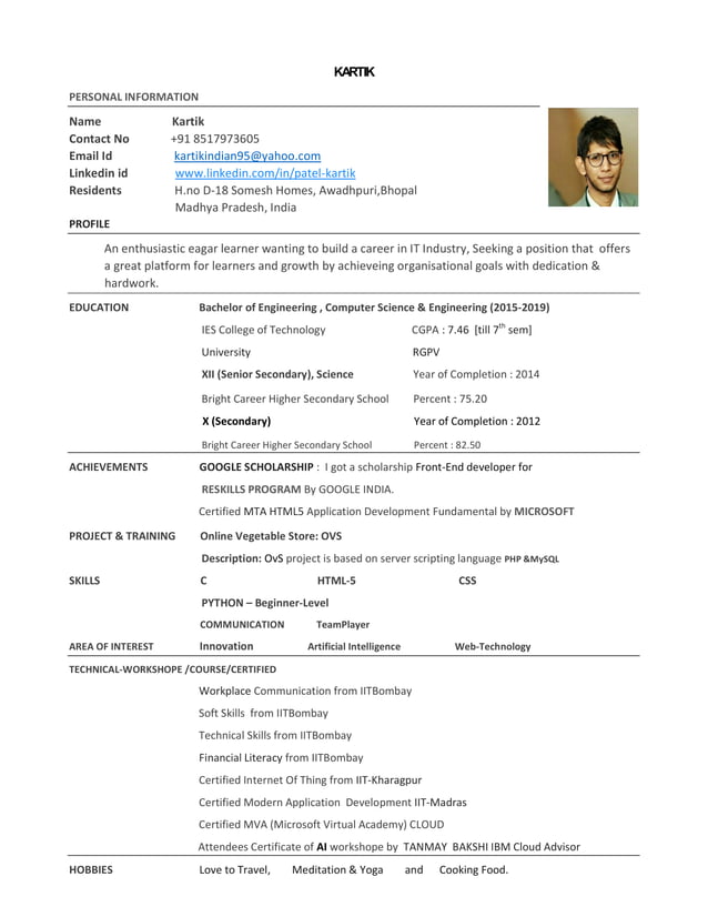 Kartik resume | PDF