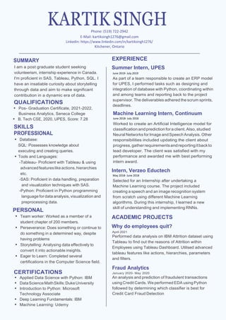 Kartik singh_Resume | PDF