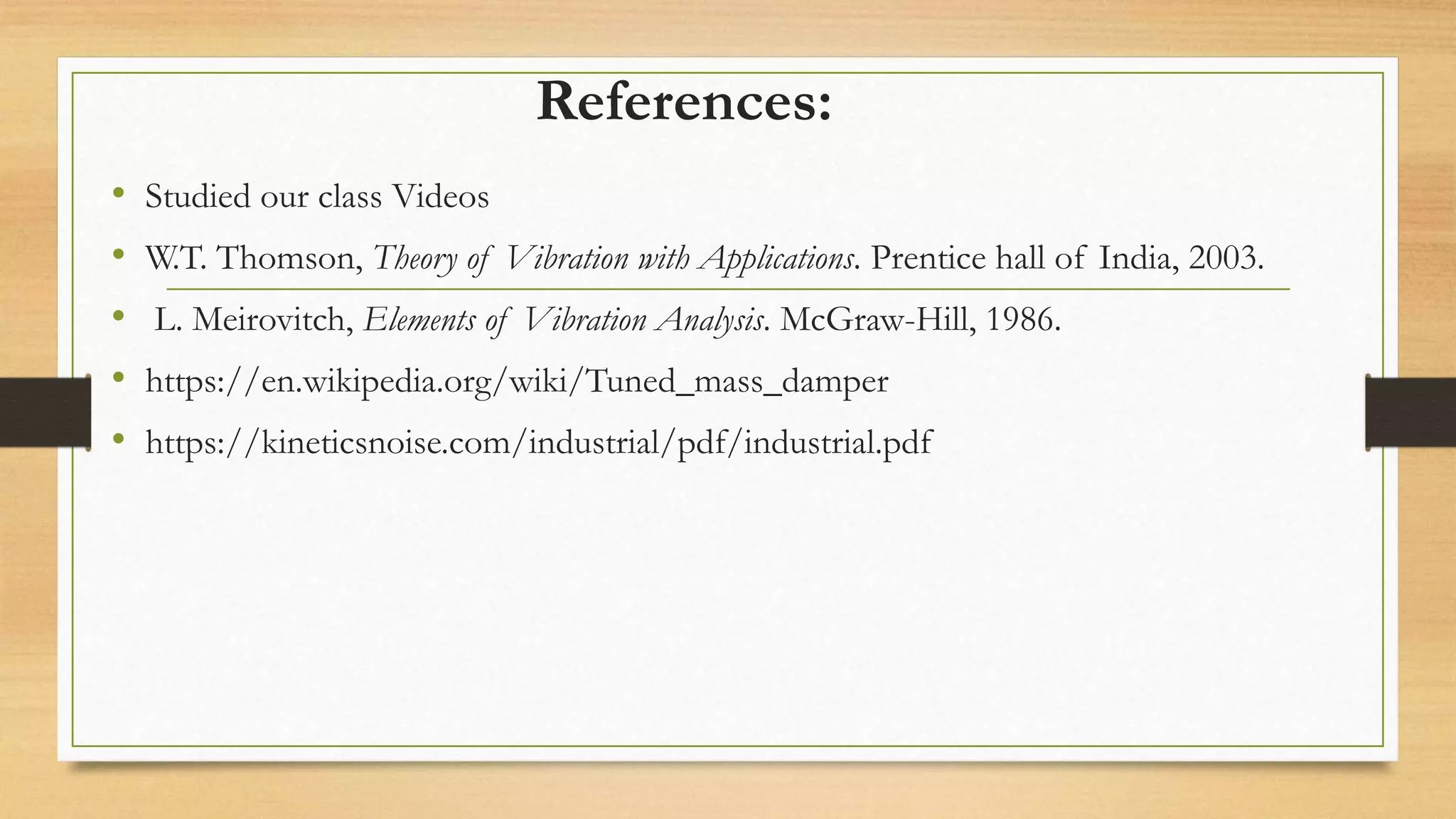 industrial vibration control method | PPTX