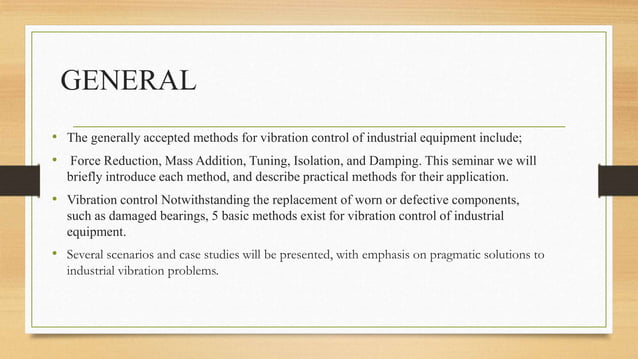 industrial vibration control method | PPT