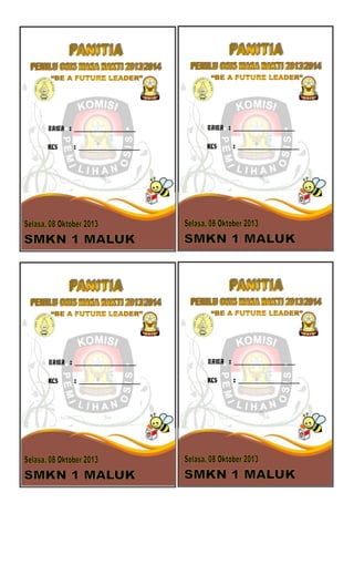 Kartu panitia pemilihan osis | DOCX