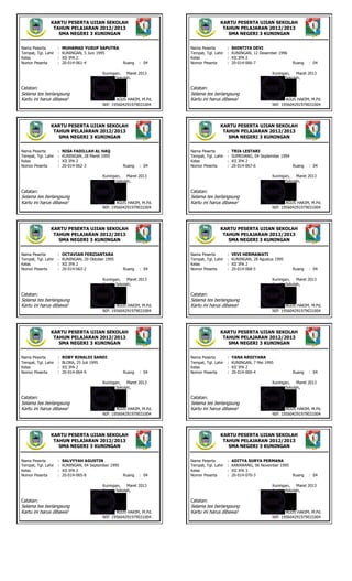 Kartu peserta ujian sekola1 | PDF