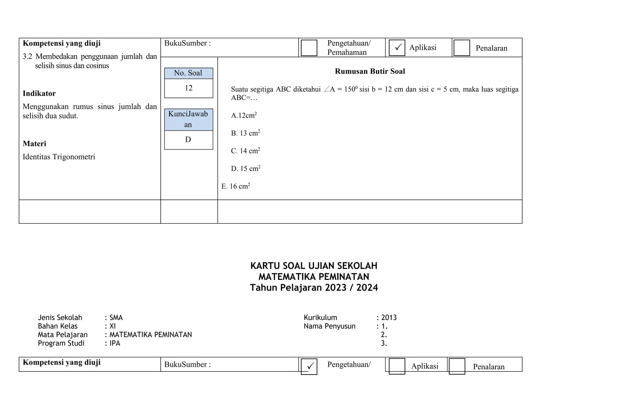 KARTU SOAL MATEMATIKA PEMINATAN KELAS XI MIPA.docx