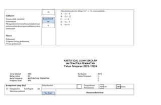 KARTU SOAL MATEMATIKA PEMINATAN KELAS XI MIPA.docx
