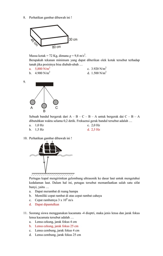 Kartu soal latihan ujian nasional 2013 3. | DOCX