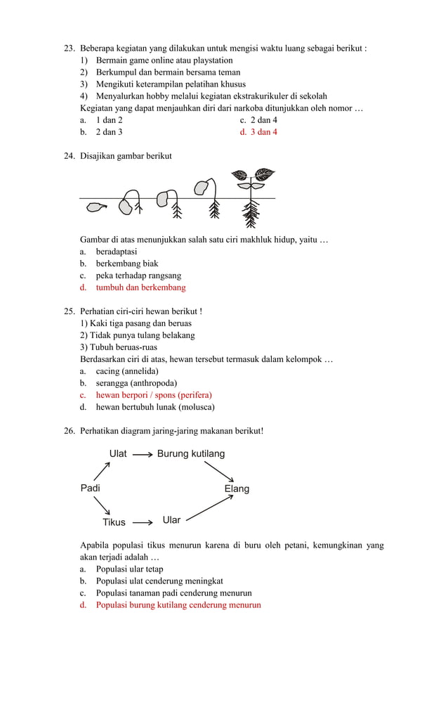 Kartu soal latihan ujian nasional 2013 3. | DOCX