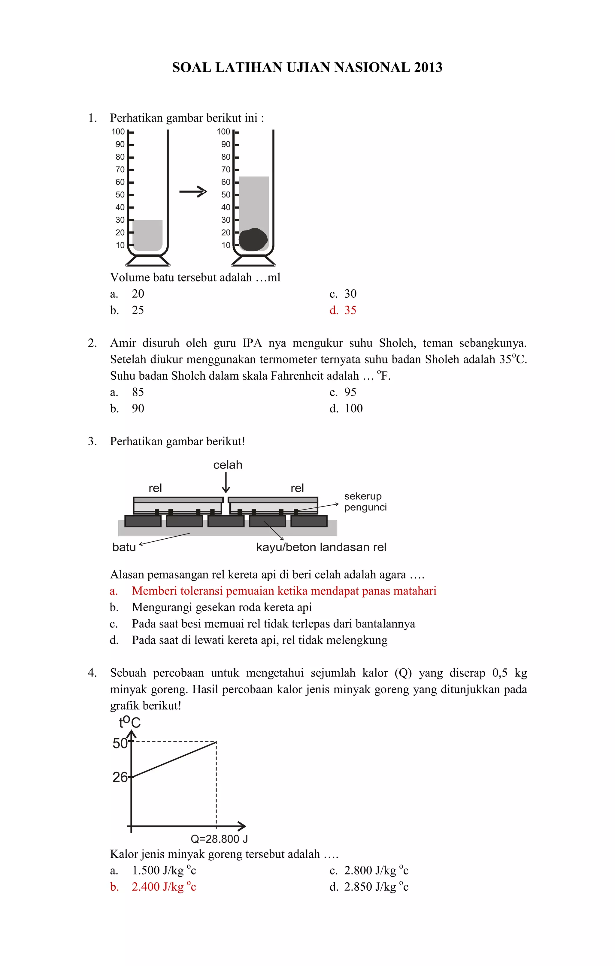 Kartu soal latihan ujian nasional 2013 5. | DOCX