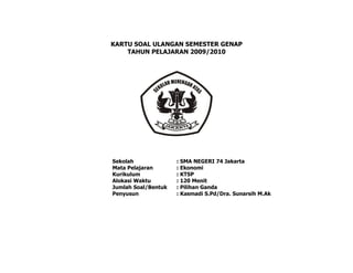 Kartu Soal Ulangan Akhir Smester Genap | DOC