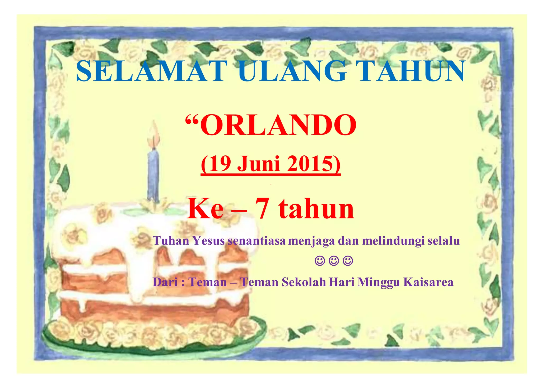 Kartu ucapan ulang tahun | PPT