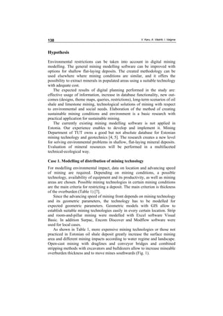 Karu application of_modelling_tools_in_estonian_oil_shale_mining_area | PDF | Geology | Science