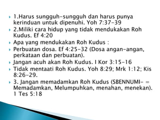 Karunia roh kudus | PPTX