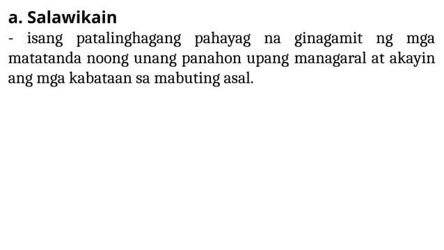 Karunungang-Bayan (Bugtong, Salawikain, Sawikain, at Kasabihan).pptx