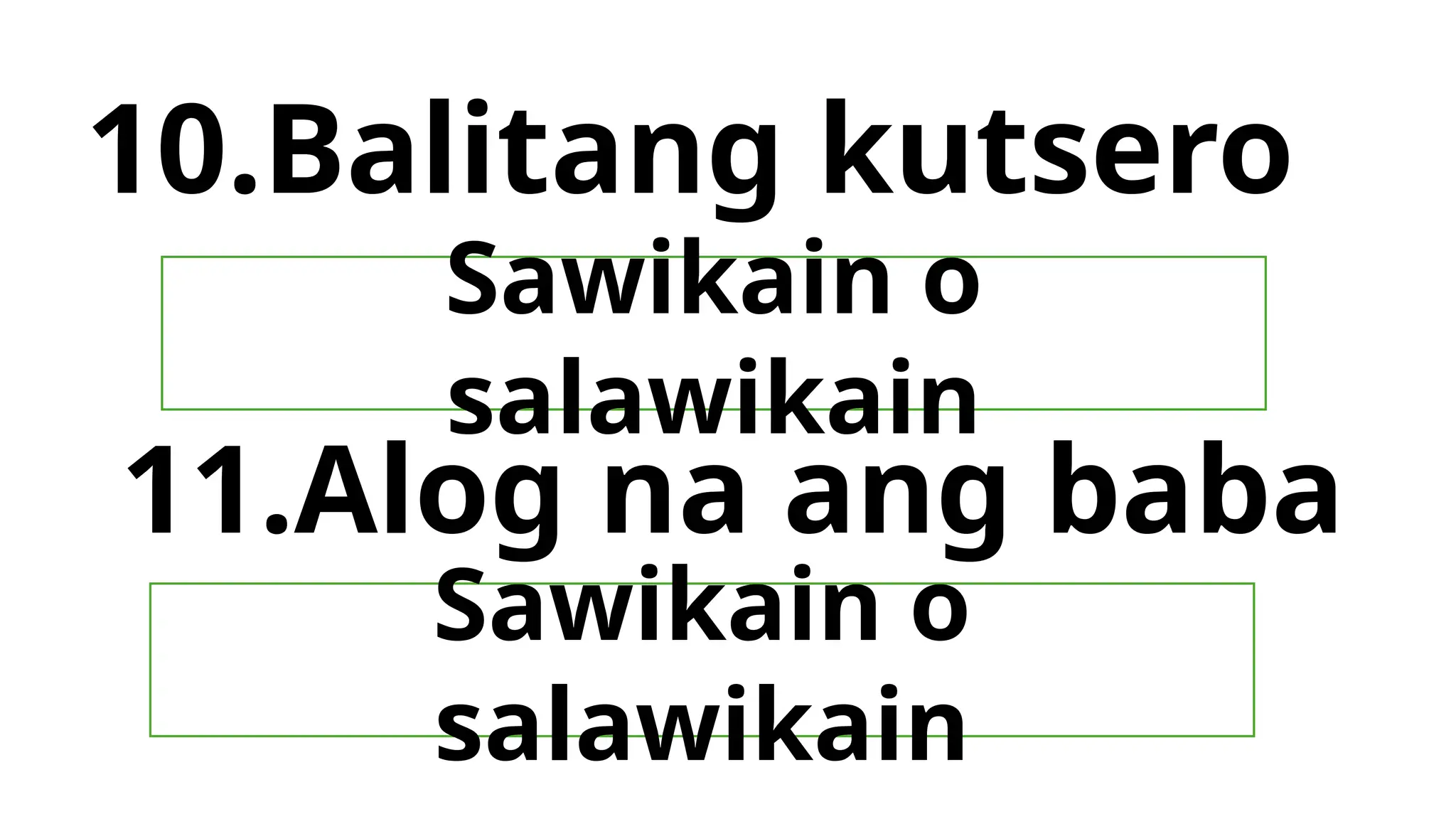 Karunungang Bayan (Bugtong, Tanaga, Sawikain, Salawikain, at Kasabihan ...