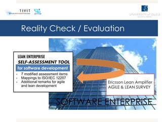 Adapting the Lean Enterprise Self-Assessment Tool for Software Development Domain | PPT