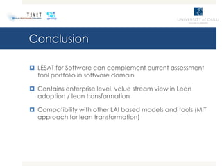 Adapting the Lean Enterprise Self-Assessment Tool for Software ...