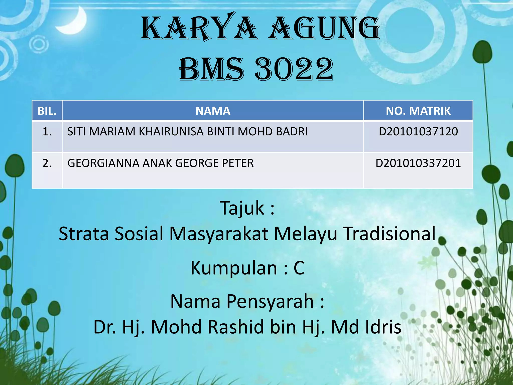 Strata Sosial Masyarakat Melayu Tradisional | PPTX