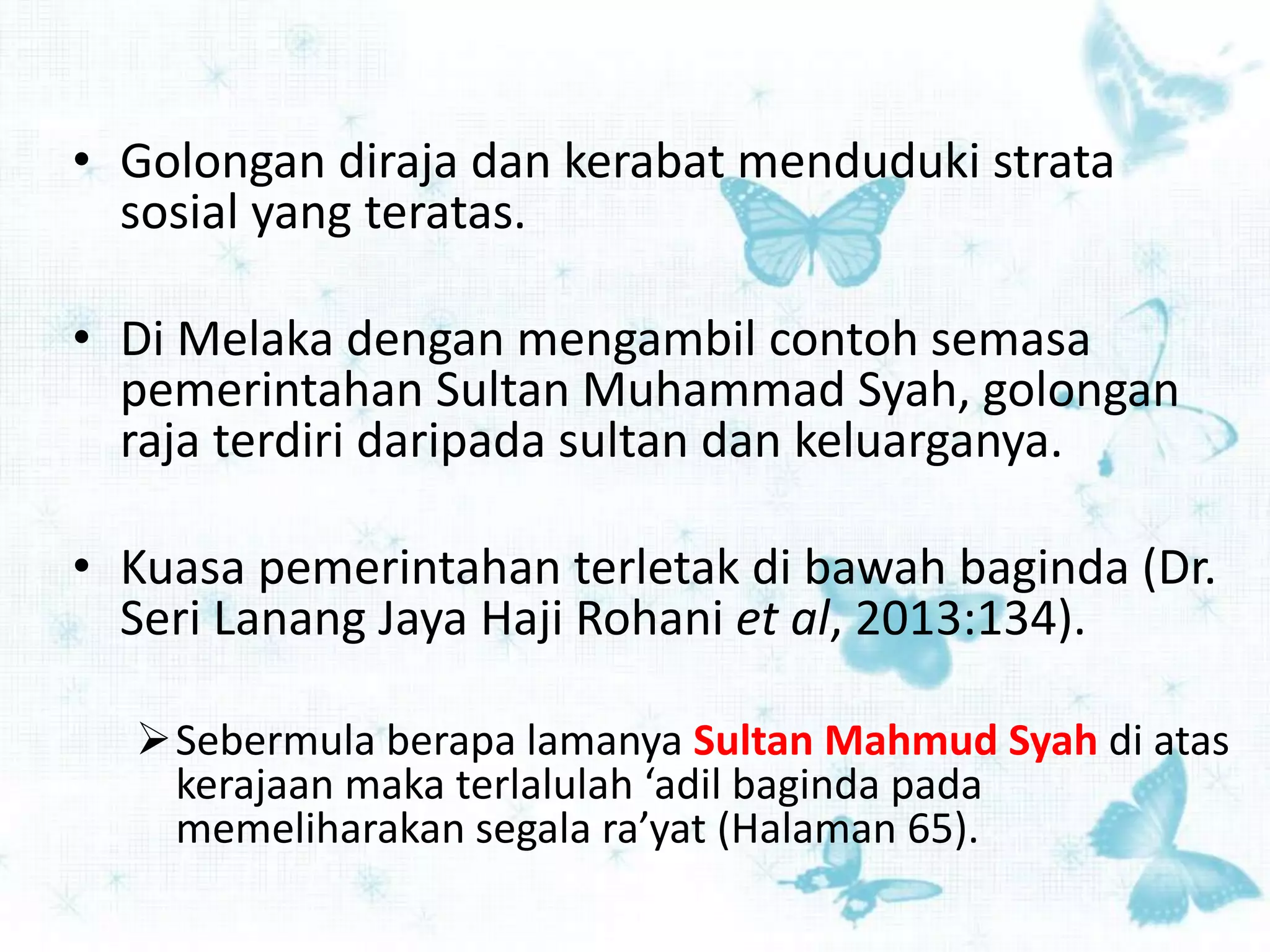 Strata Sosial Masyarakat Melayu Tradisional | PPTX