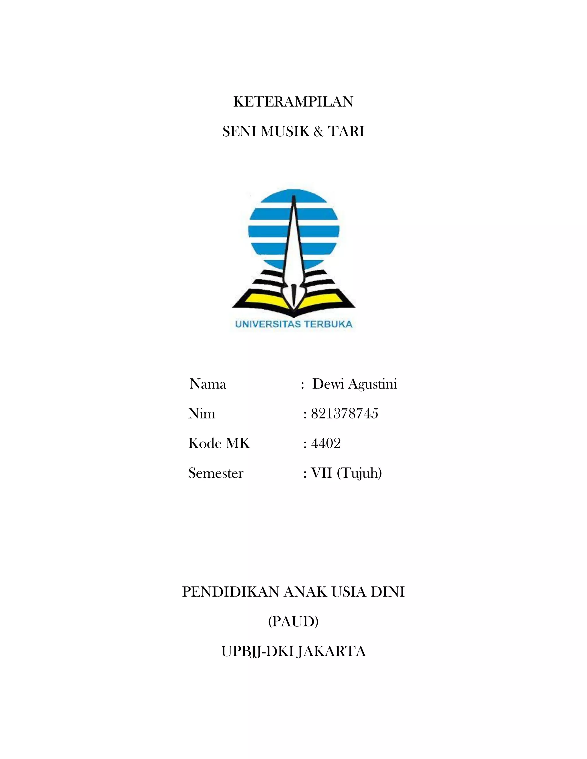 Contoh Karya cipta seni musik dan tari | PDF