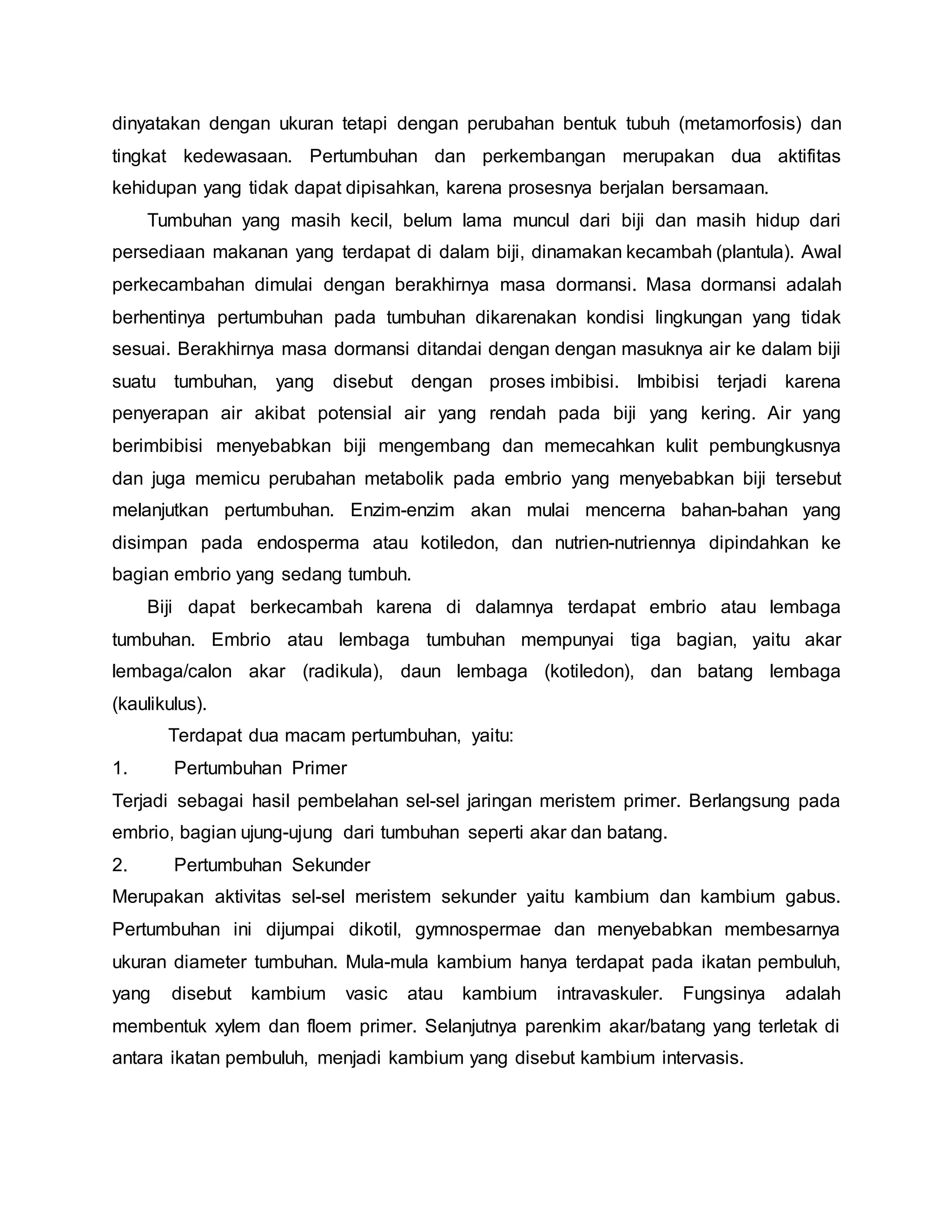 Karya ilmiah biologi "pertumbuhan kacang hijau" | DOCX