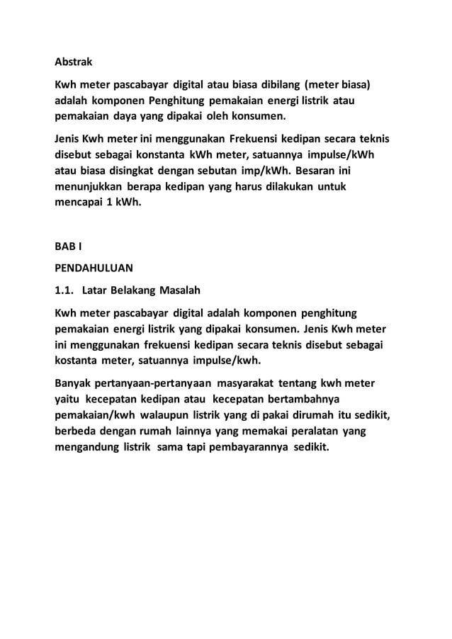 Karya ilmiah kwh meter digital | DOCX
