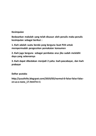 Karya ilmiah kwh meter digital | DOCX