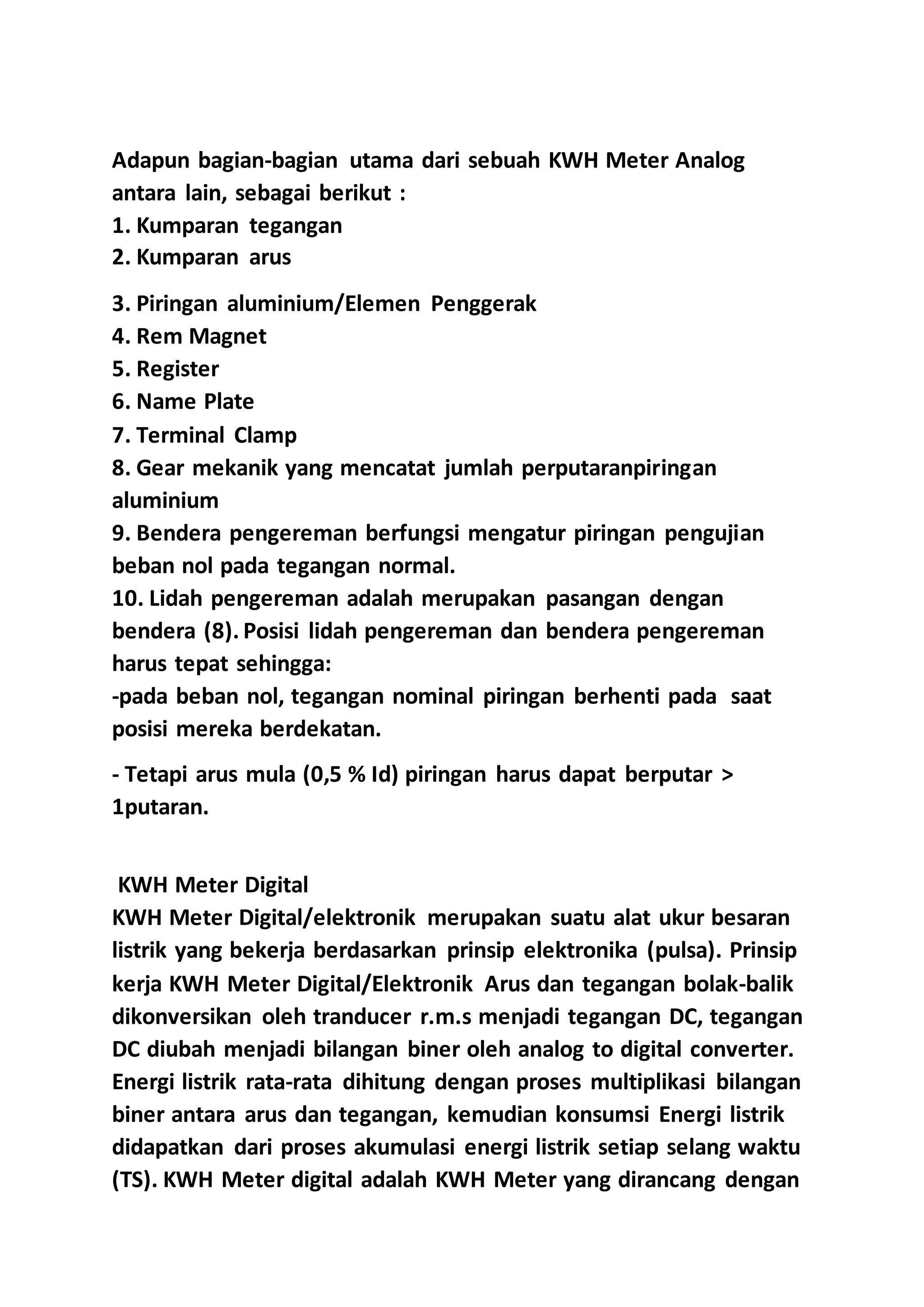 Karya ilmiah kwh meter | DOCX