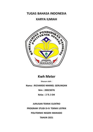 Karya ilmiah kwh meter | DOCX