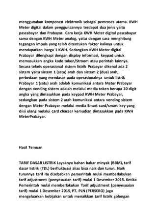 Karya ilmiah kwh meter | DOCX