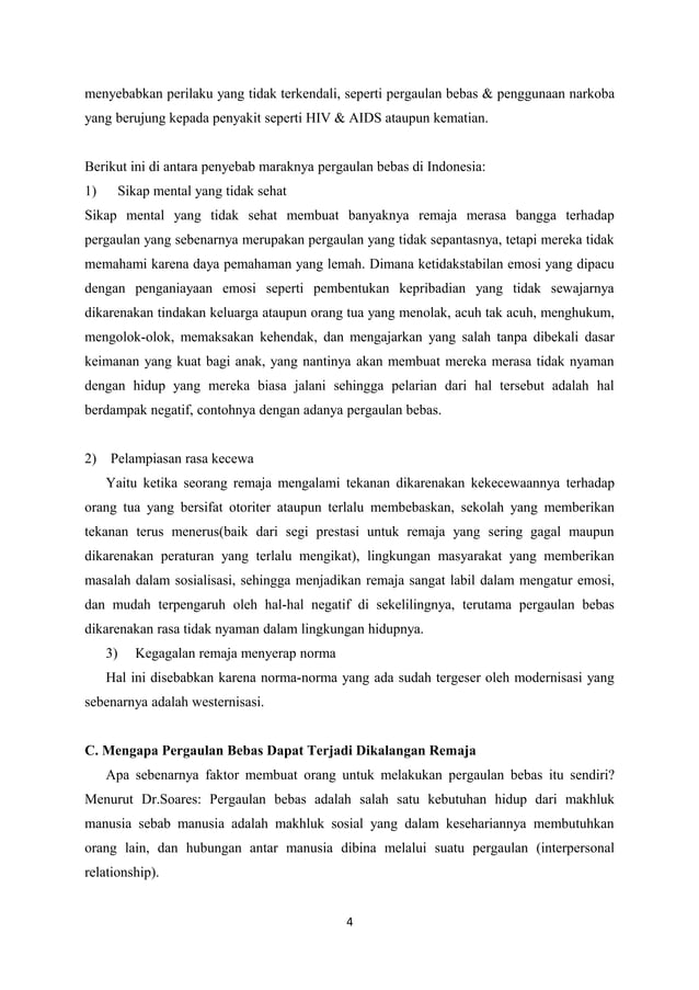 Karya ilmiah pergaulan bebas di kalangan remaja | PDF