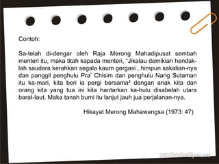 Karya Klasik Hikayat Merong Mahawangsa | PPT
