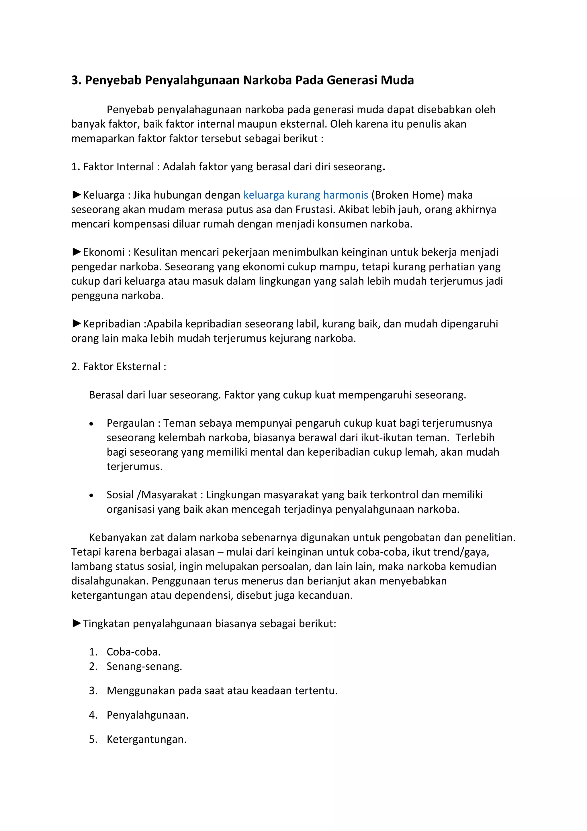 Karya tulis bahaya narkoba bagi remaja | DOC