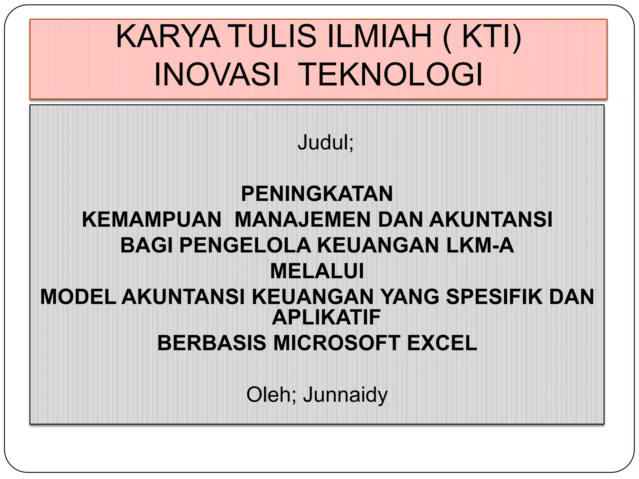 Karya tulis ilmiah | PPT