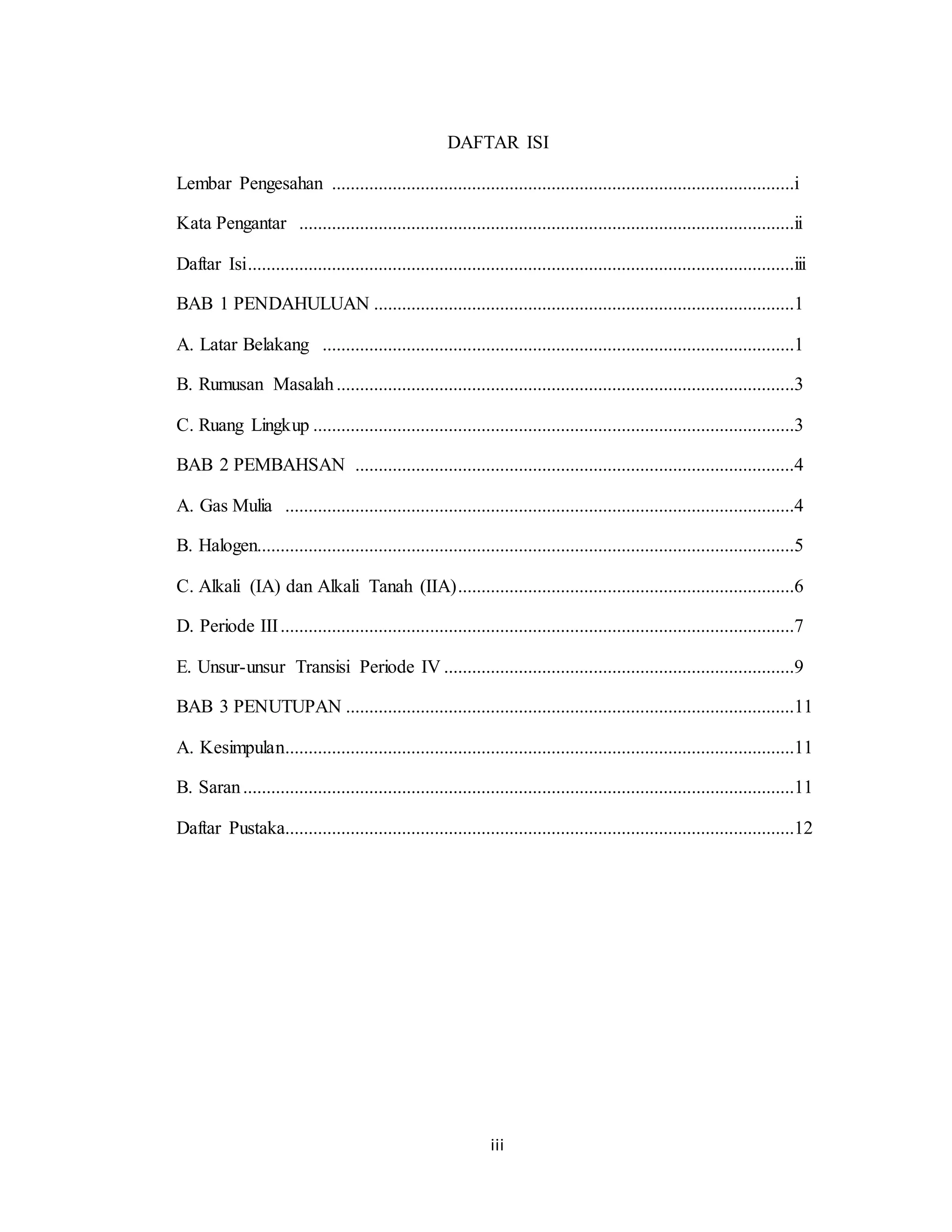 Karya tulis kimia unsur | PDF