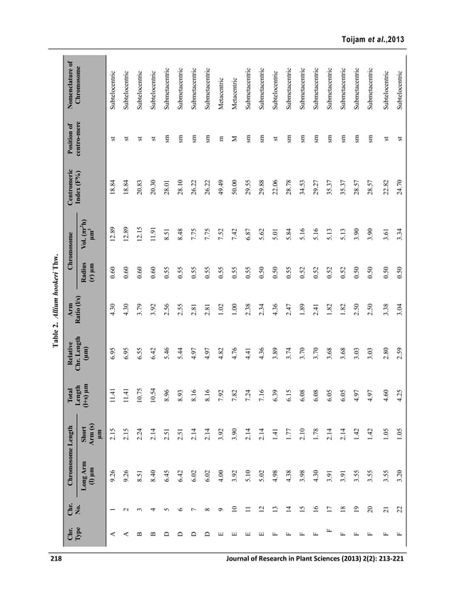 Karyomorphological studies in two species of Allium L. | PDF