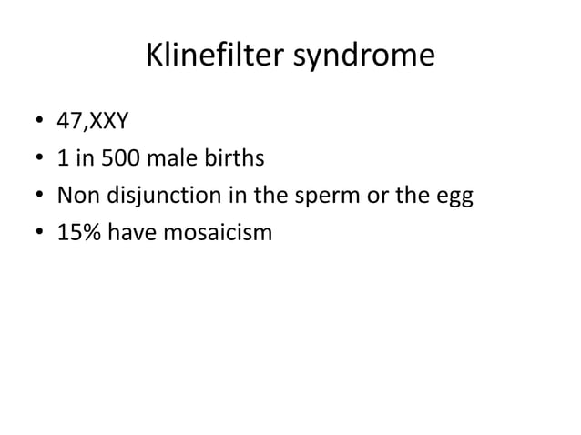 Karyotypes and dysmorphic features | PPT