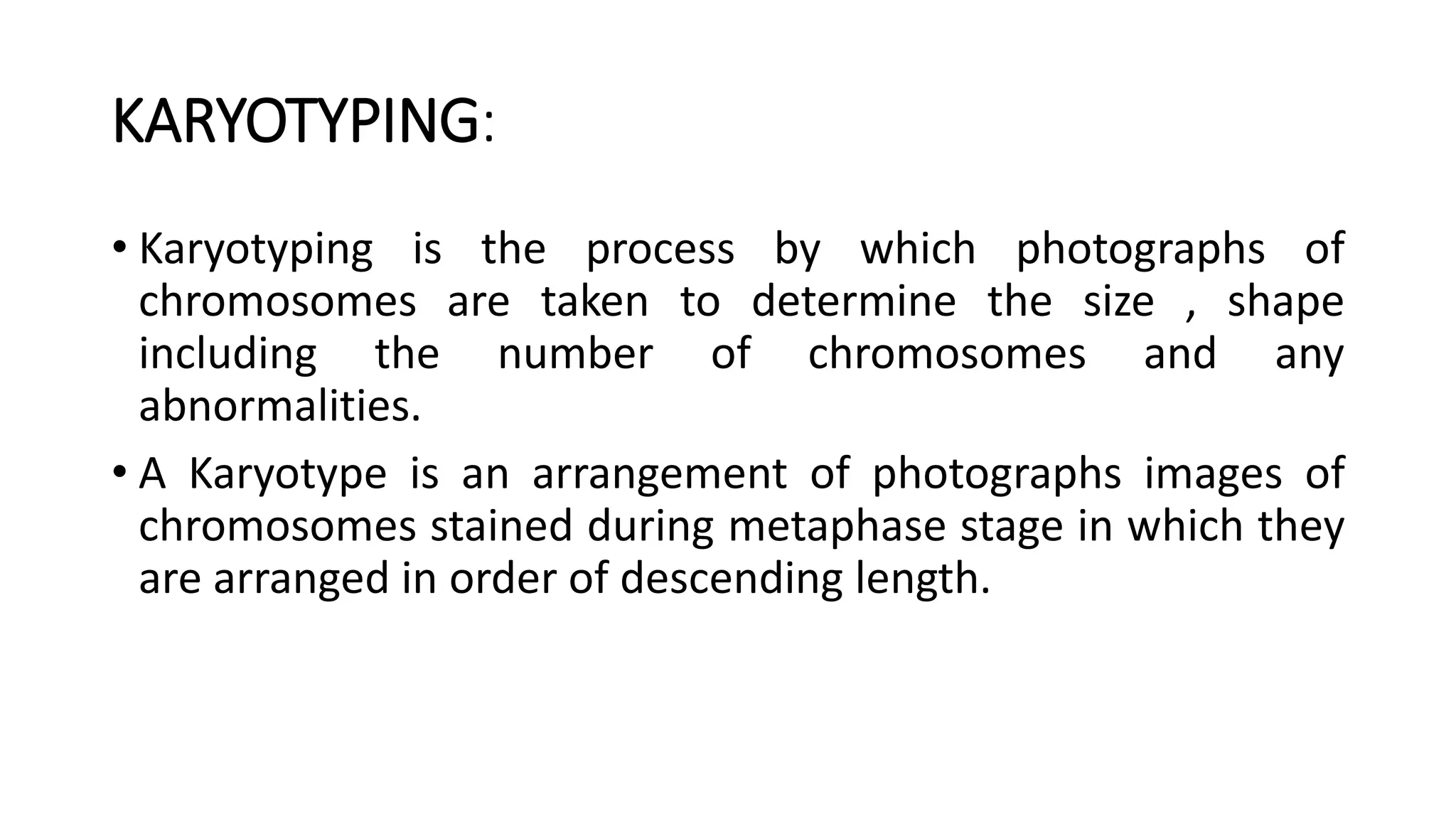 Karyotyping & Philadelphia Chromosme in Nursing | PPTX