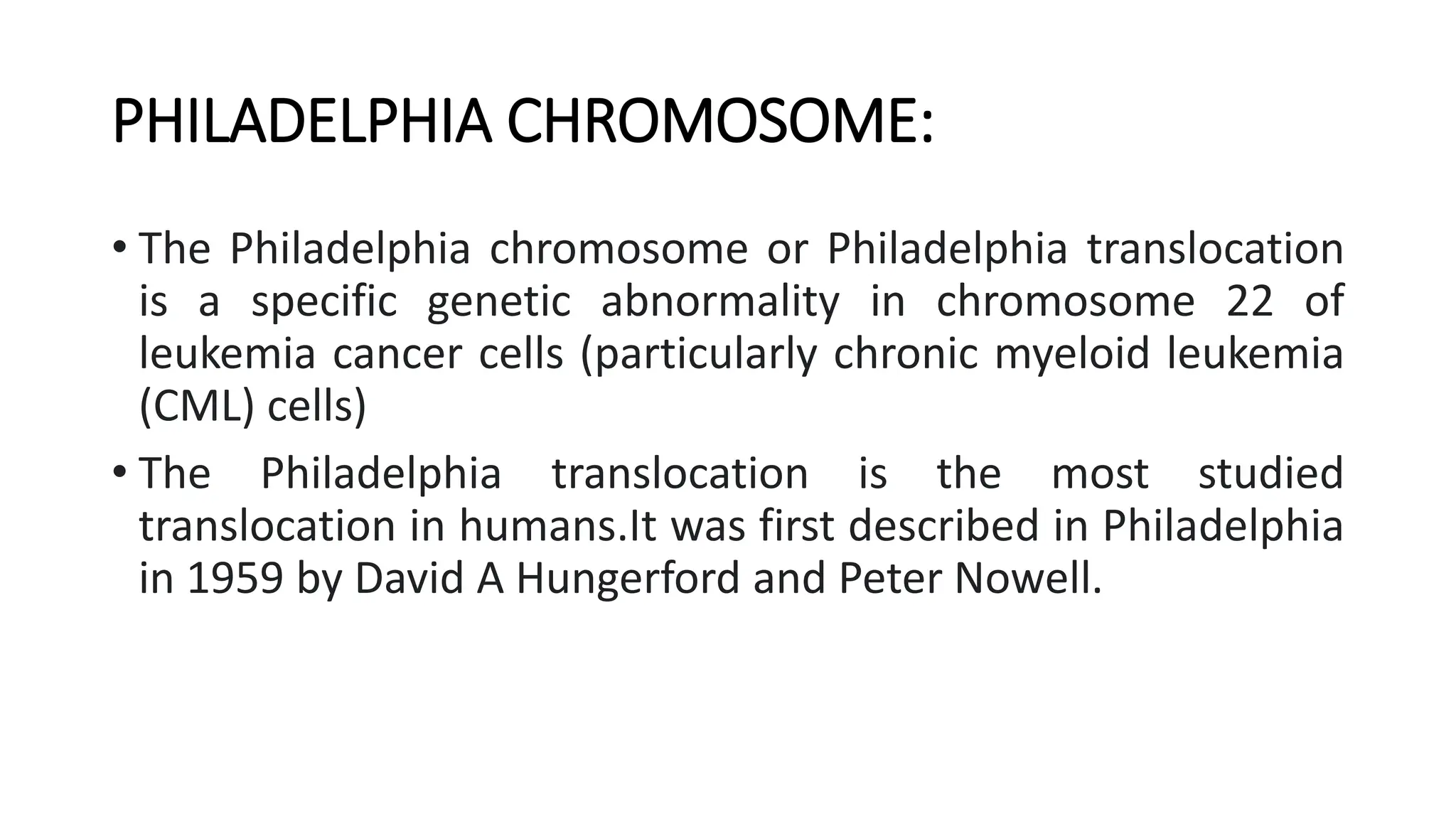 Karyotyping & Philadelphia Chromosme in Nursing | PPTX