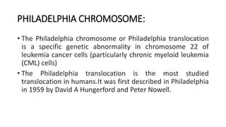 Karyotyping & Philadelphia Chromosme in Nursing | PPTX