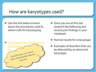 Karyotyping activitybiology2014 | PPTX