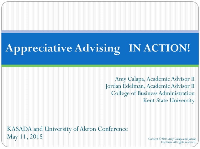 "Appreciative Advising IN ACTION" | PPT
