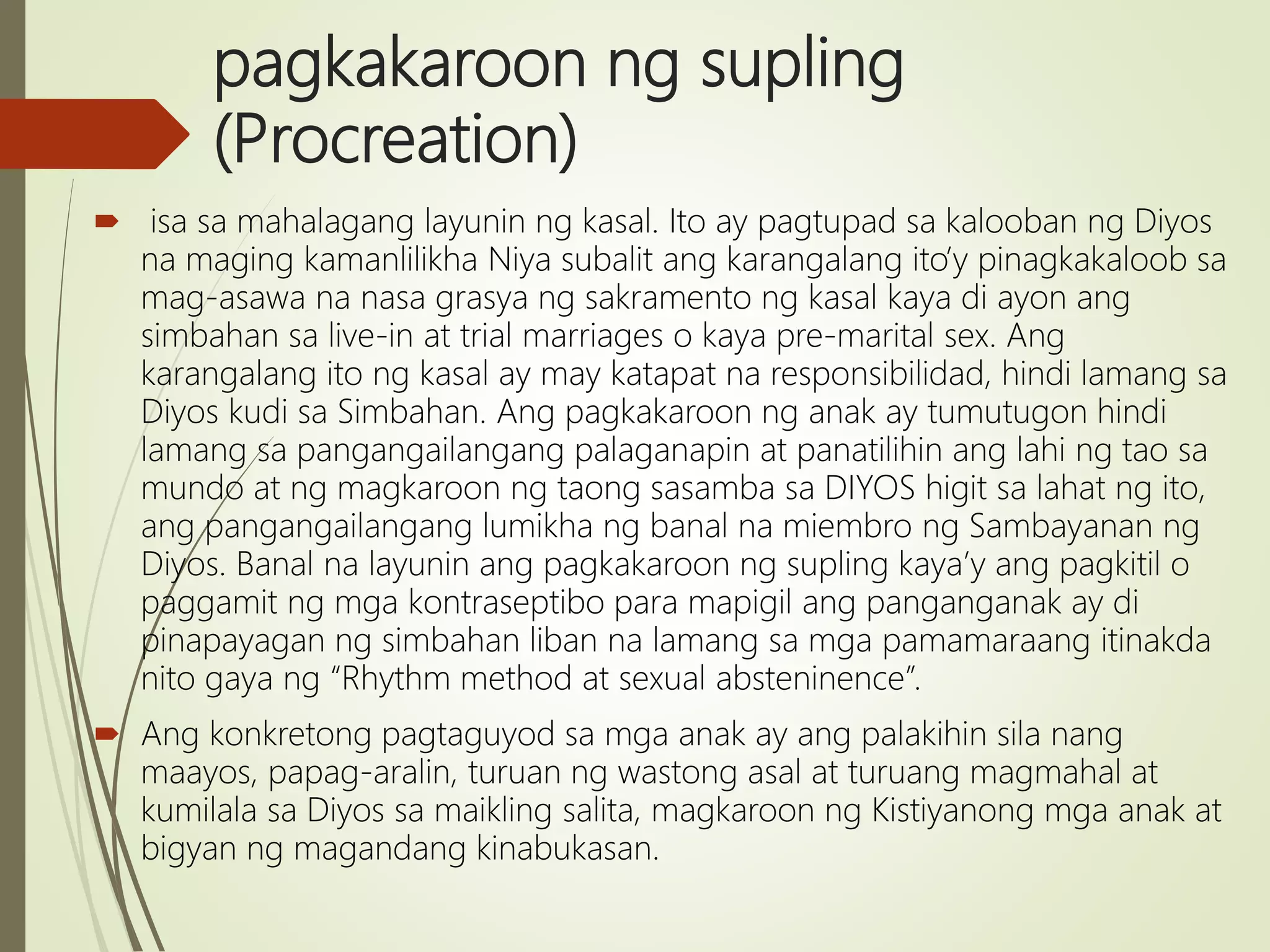 KATEKESIS SA SAKRAMENTO NG KASAL | PPTX