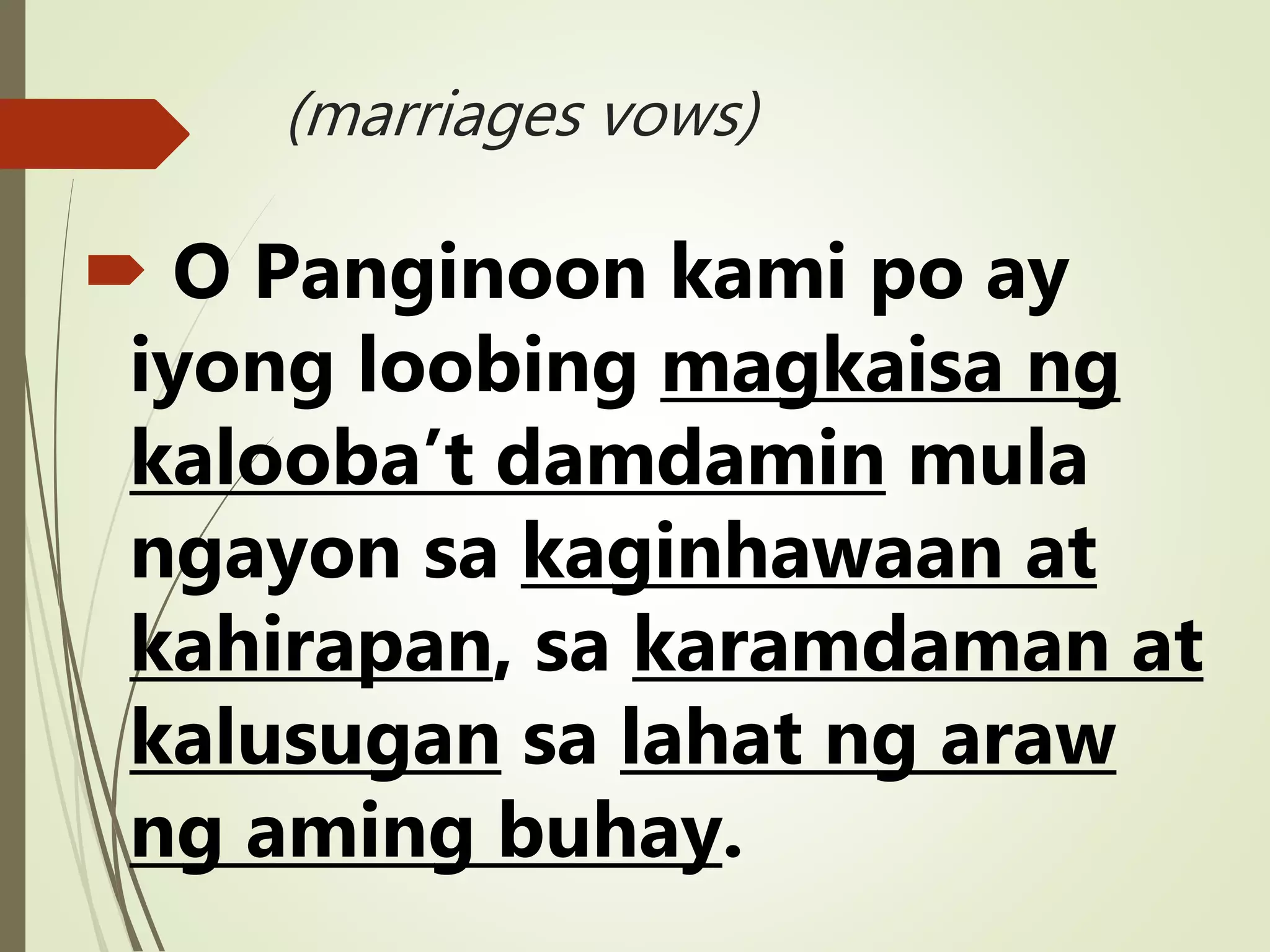 KATEKESIS SA SAKRAMENTO NG KASAL | PPTX