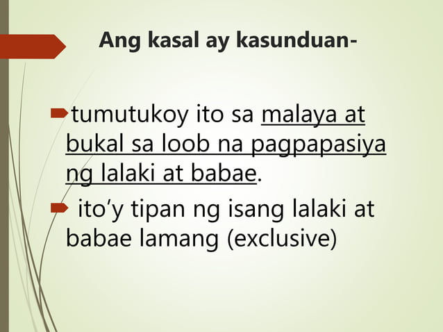 KATEKESIS SA SAKRAMENTO NG KASAL | PPTX
