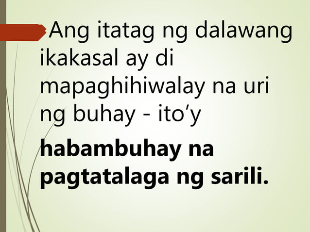 KATEKESIS SA SAKRAMENTO NG KASAL | PPTX