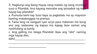Kasanayan 3 nahihinuha ang pangyayari batay sa akdang | PPTX