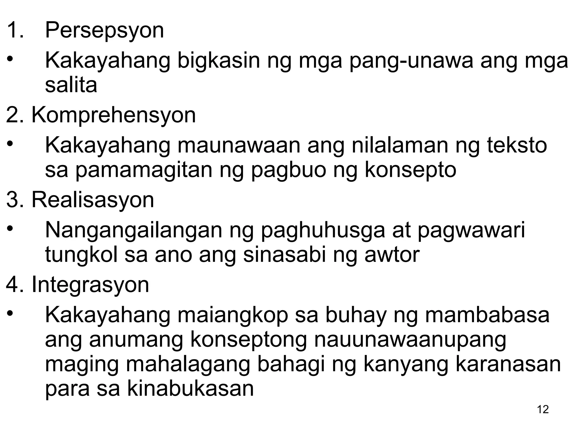 Kasanayan sa pagbasa | PPT
