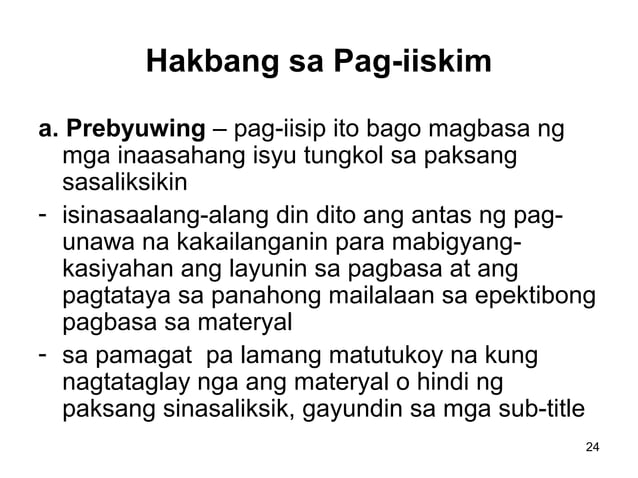Kasanayan sa pagbasa | PPT