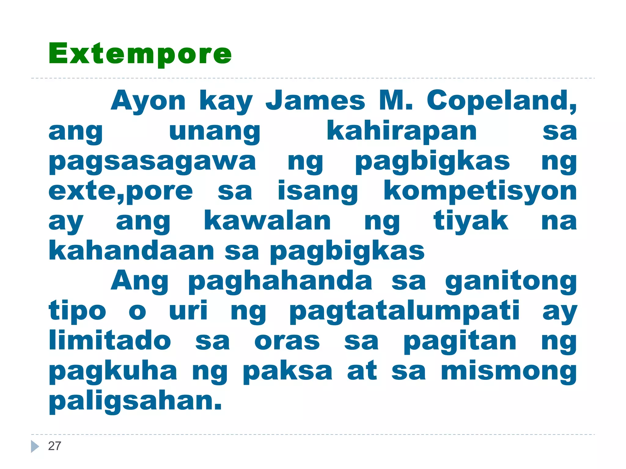 Kasanayan sa pagsasalita | PPT